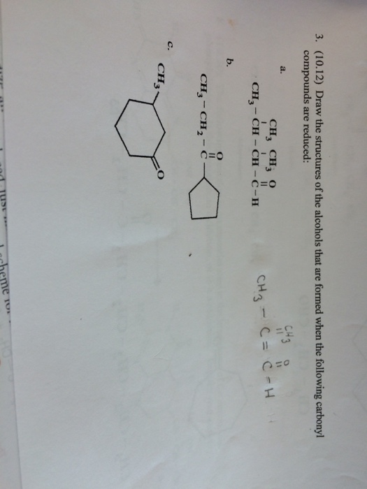Solved Draw the structures of the alcohols that are formed | Chegg.com