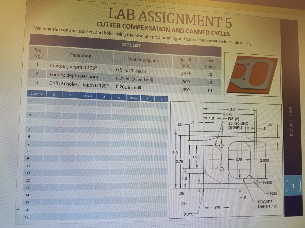 LAB ASSIGNMENT 5 CUTTER COMPENSATION AND CANNED | Chegg.com