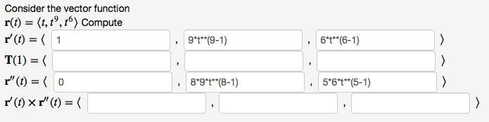 Solved Consider the vector function r(t) = 〈t, t9, tey | Chegg.com