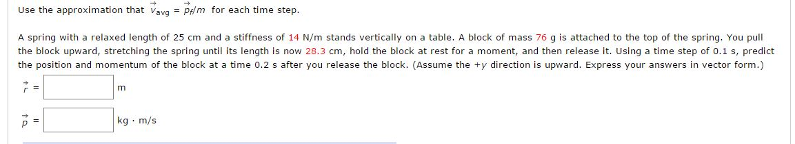 Solved Use the approximation that vavg = Pf/m for each time | Chegg.com