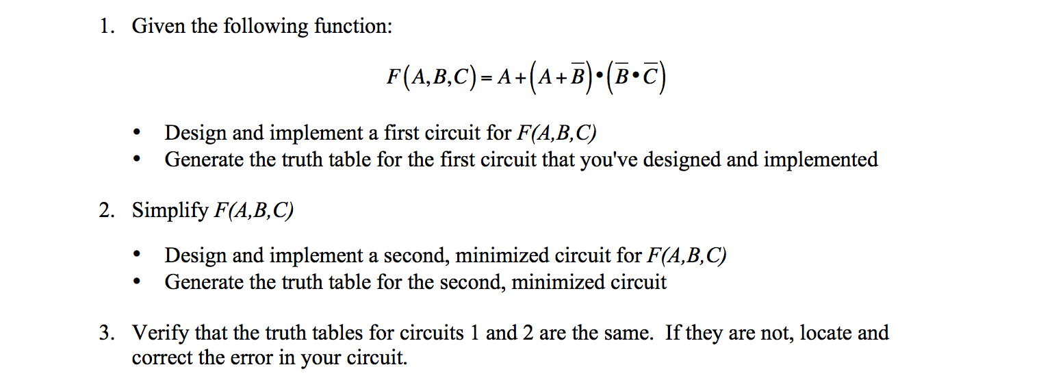 Solved Given the following function: Design and implement a | Chegg.com