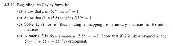 5.3-13 Regarding the Cayley formula: (a) Show that z | Chegg.com