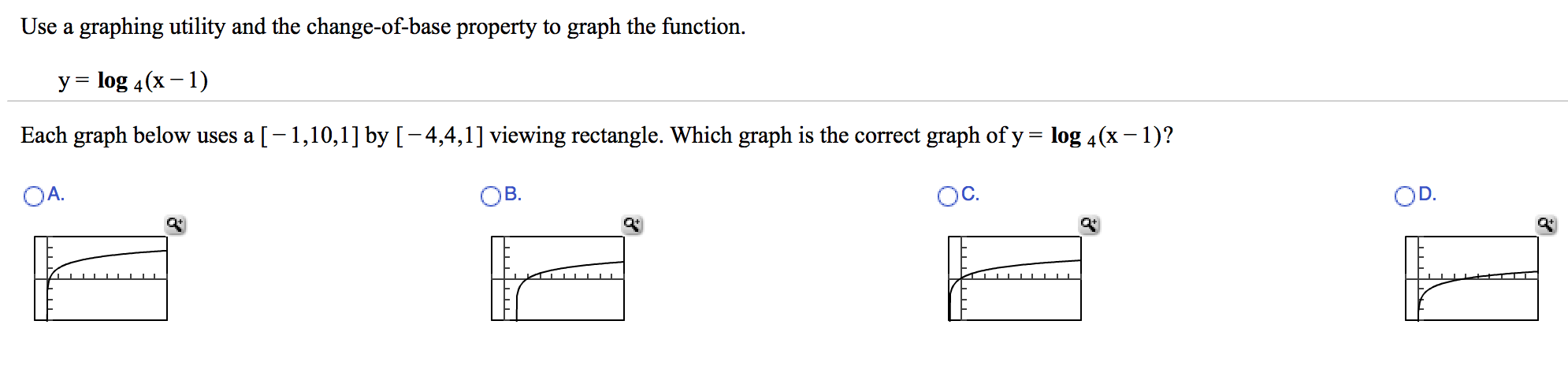 Solved Use a graphing utility and the change-of-base | Chegg.com
