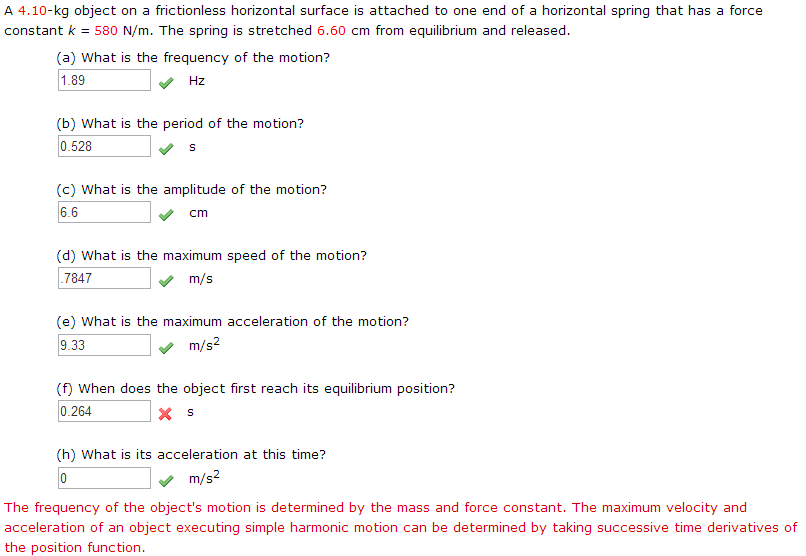 Solved A 4 10 Kg Object On A Frictionless Horizontal Surface