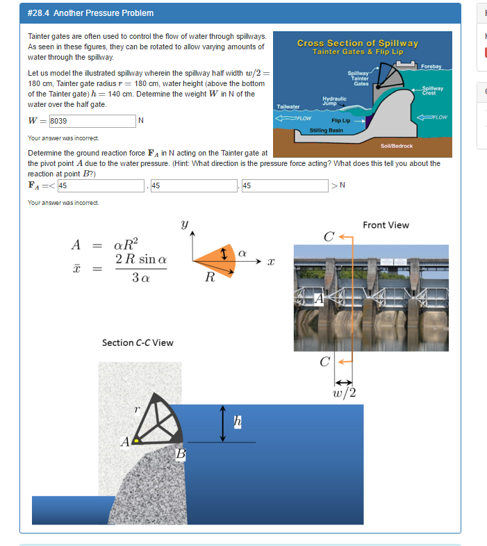 Solved Tainter gates are often used to control the flow of | Chegg.com