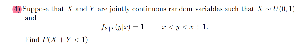 Solved Suppose that X and Y are jointly continuous random | Chegg.com