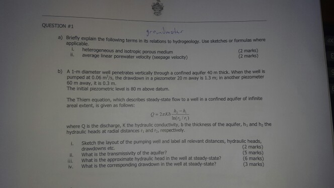 Solved QUESTION #1 a) Briefly explain the following terms in | Chegg.com