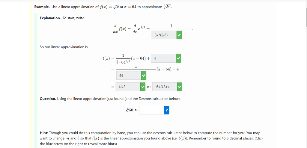 Solved Linear Approximation--i've Been Trying To Figure This