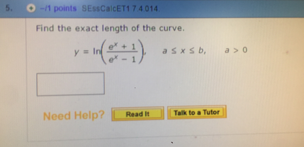 Solved Find the exact length of the curve. y = ln (e^x + | Chegg.com