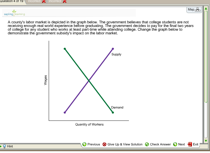 Solved Question 4 of 19 ncorrect ncorrec Map A pling A | Chegg.com