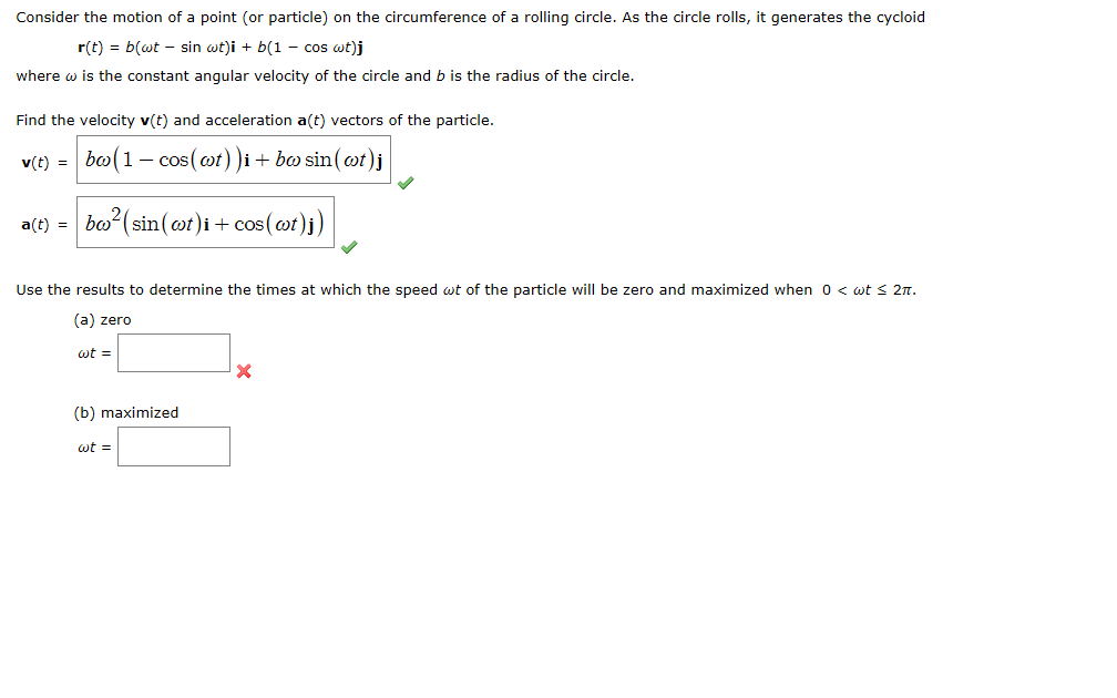 Solved Consider the motion of a point (or particle) on the | Chegg.com