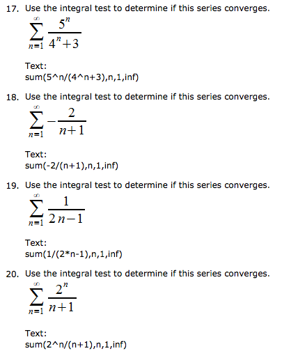 Solved Use the integral test to determine if this series | Chegg.com