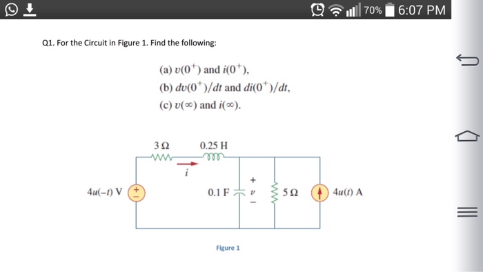 Solved For the Circuit in Figure 1. Find the following: (a) | Chegg.com