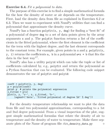 Exercise 6.4. Fit a polynomial to data. The purpose | Chegg.com