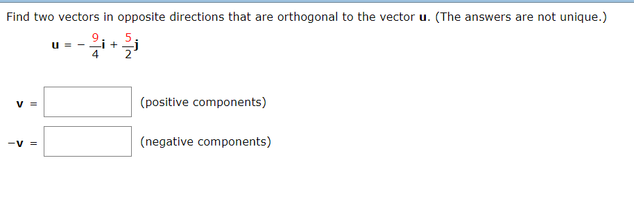 Solved Find two vectors in opposite directions that are | Chegg.com