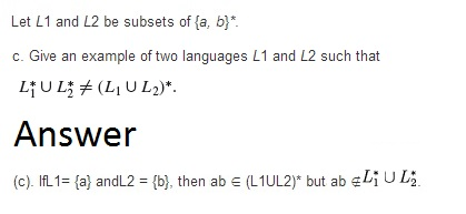 Solved Can someone explain to me why ab is in (L1 or L2) * | Chegg.com