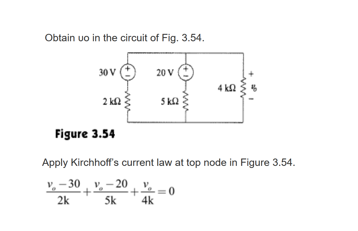 Solved How was this equation obtained from applying KCL ? | Chegg.com