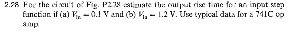 Solved 2.28 For the circuit of Fig. P2.28 estimate the | Chegg.com