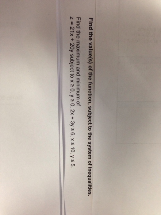 Solved Find the value(s) of the function, subject to the | Chegg.com