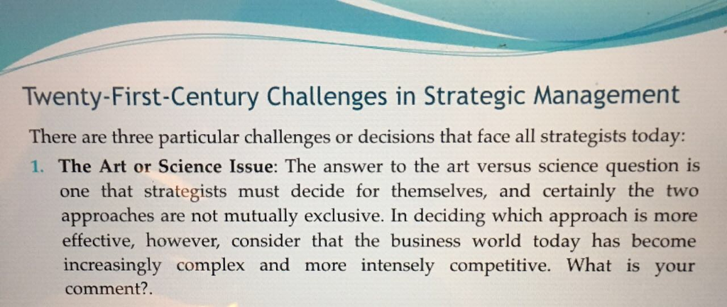 Twenty-First-Century Challenges in Strategic | Chegg.com