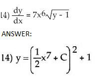 Solved dy / dx = 7x6 ANSWER: y = | Chegg.com