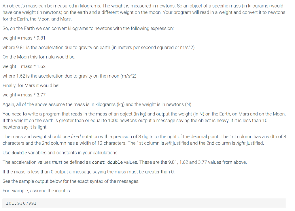 Solved An object's mass can be measured in kilograms. The | Chegg.com