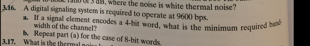 Solved lI OTOISE Taio Ul3 dB, where the noise is white | Chegg.com