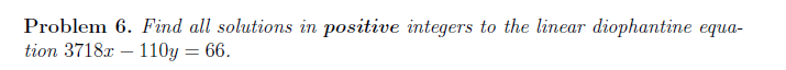 Solved Find all solutions in positive integers to the linear | Chegg.com