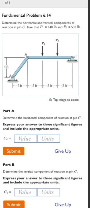 Solved Determine the horizontal and vertical components of | Chegg.com