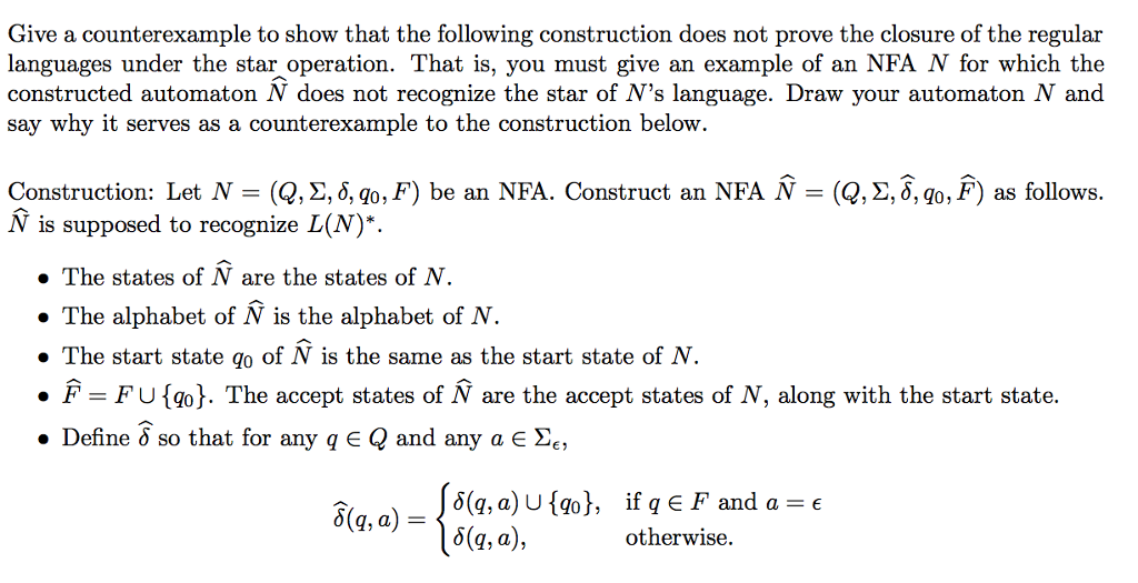 Solved Give a counterexample to show that the following | Chegg.com