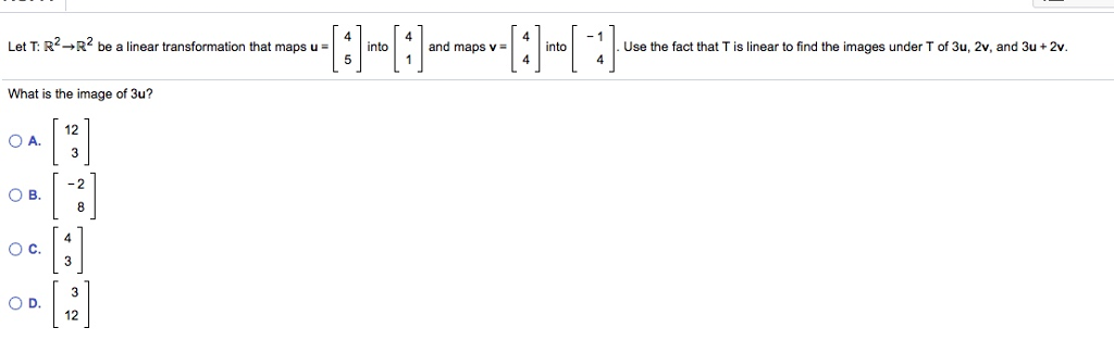 Solved Let T: R^2 rightarrow R^2 be a linear transformation | Chegg.com