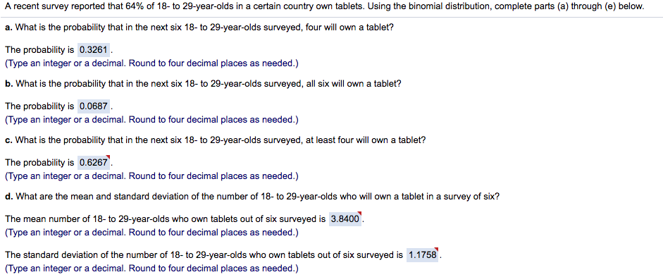 Solved A recent survey reported that 64% of 18- to | Chegg.com