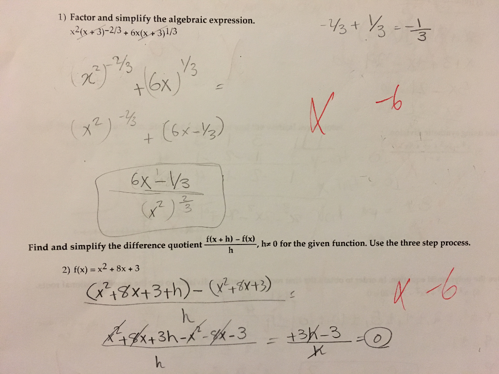 Solved Factor and simplify the algebraic expression. x^2(x + | Chegg.com
