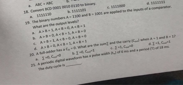 Solved Convert BCD 0001 0010 0110 to binary. 1111110 | Chegg.com