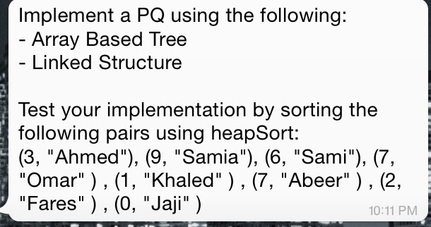 Solved Implement a PQ using the following: Array Based Tree | Chegg.com