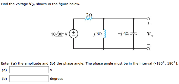 Solved Find the voltage V0 shown in the figure below. Enter | Chegg.com
