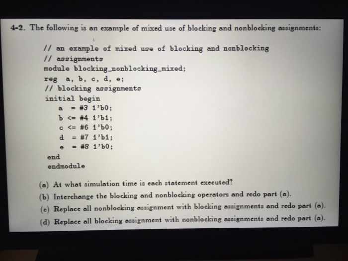 Solved 4 2 The Following Is An Example Of Mixed Use Of