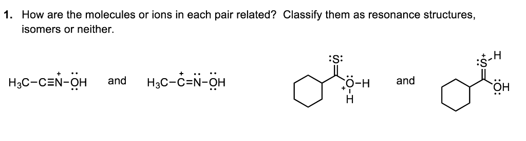 Solved How are the molecules or ions in each pair related? | Chegg.com