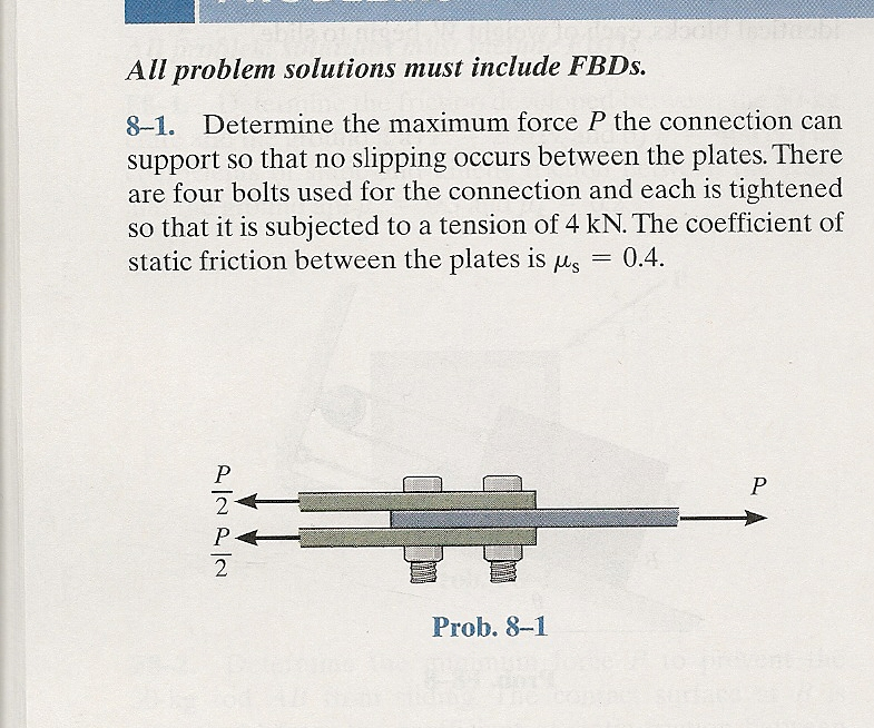 Solved Determine the maximum force P the connection can | Chegg.com