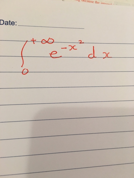 Solved How do we solve this improper integral?the integral | Chegg.com