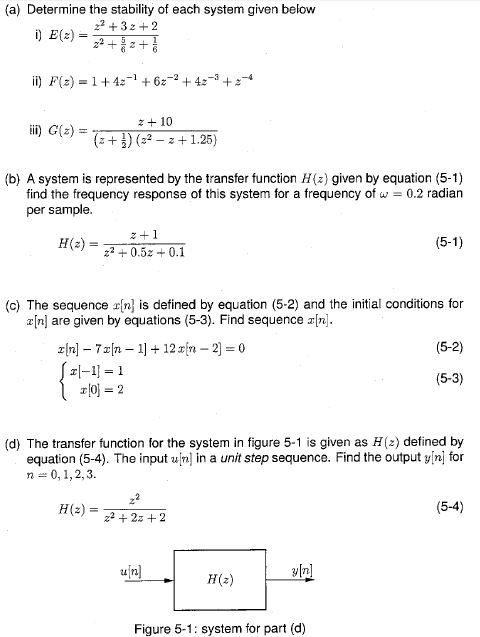 (a) Determine the stability of each System given | Chegg.com