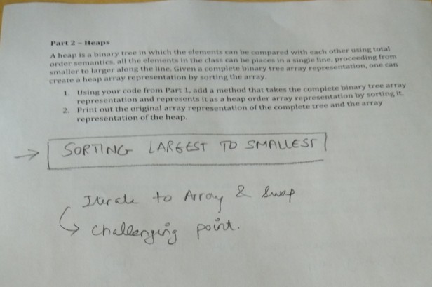 Solved Part 1 - In Class Complete Binary Tree Complete | Chegg.com