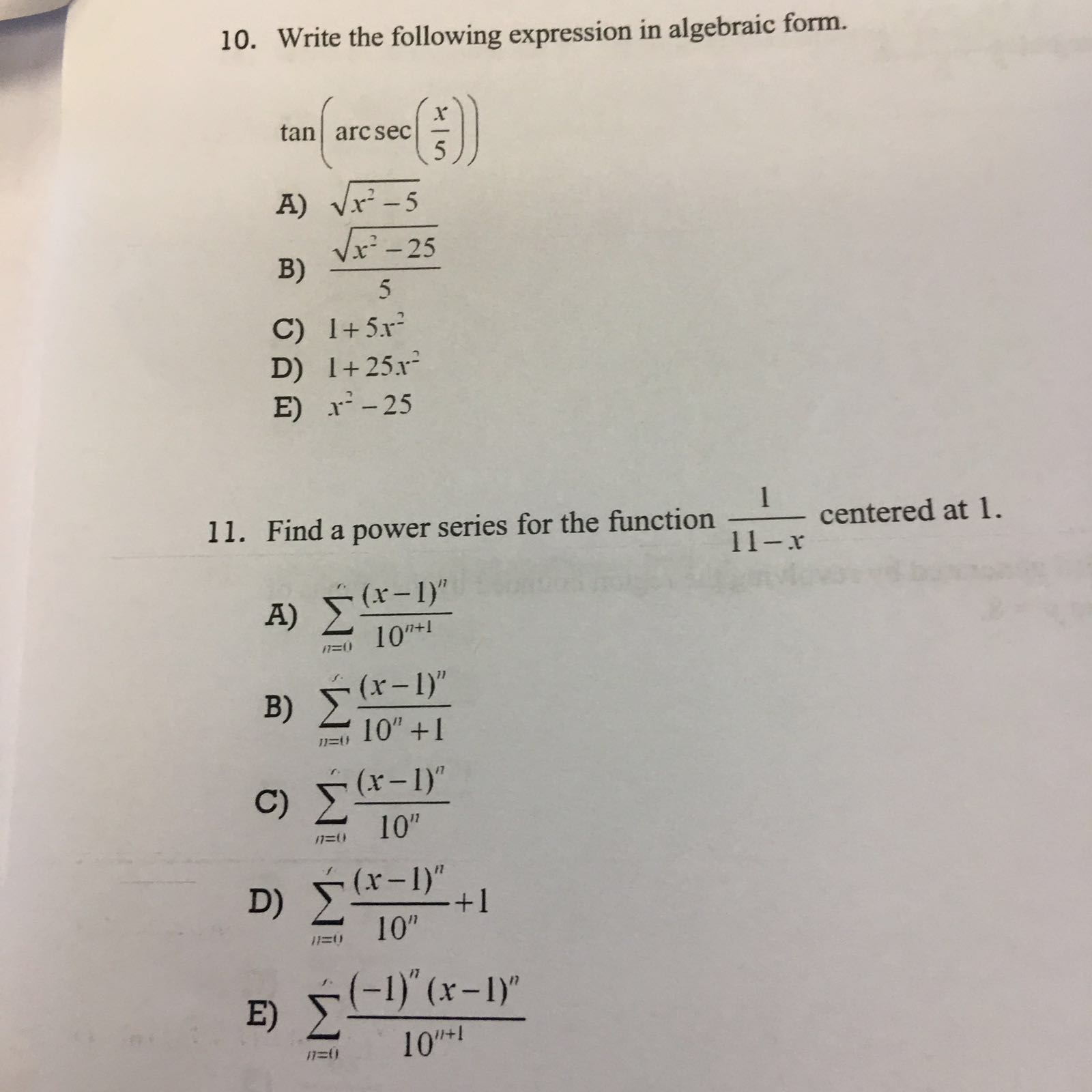Solved Write the following expression in algebraic form. | Chegg.com