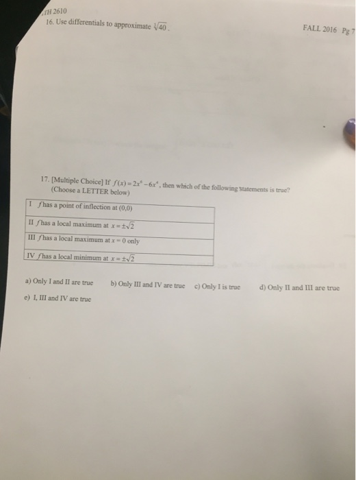 Solved Use differentials to approximate 3Squareroot 40 | Chegg.com