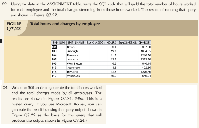 Solved Write SQL (Structured Querly Language) for Q #8, 9, | Chegg.com