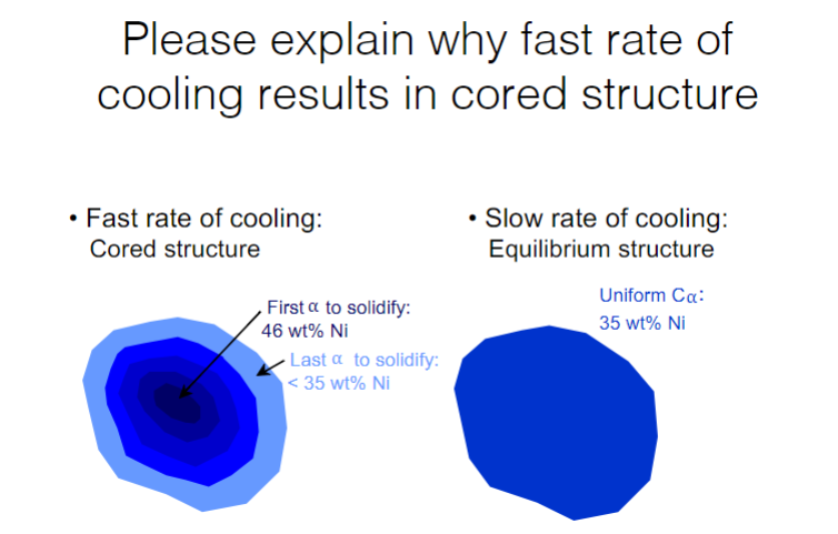 Solved Please explain why fast rateof cooling results in | Chegg.com