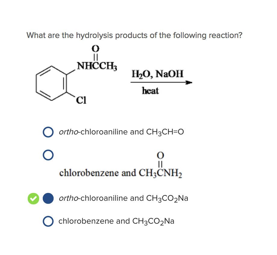Solved What are the hydrolysis products of the following | Chegg.com
