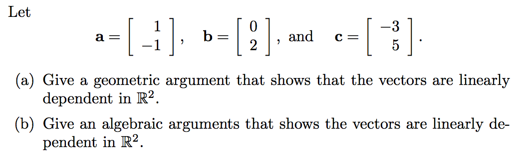 Solved Let (a) Give a geometric argument that shows that | Chegg.com