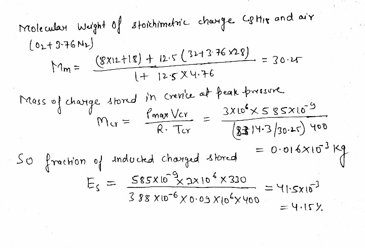 (Solved) - A 3.3-liter, V6 SI engine with a compression ratio of 10.9:1 ...