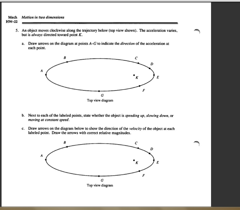 Solved Mech Motion in two dimensions HW-22 5. An object | Chegg.com